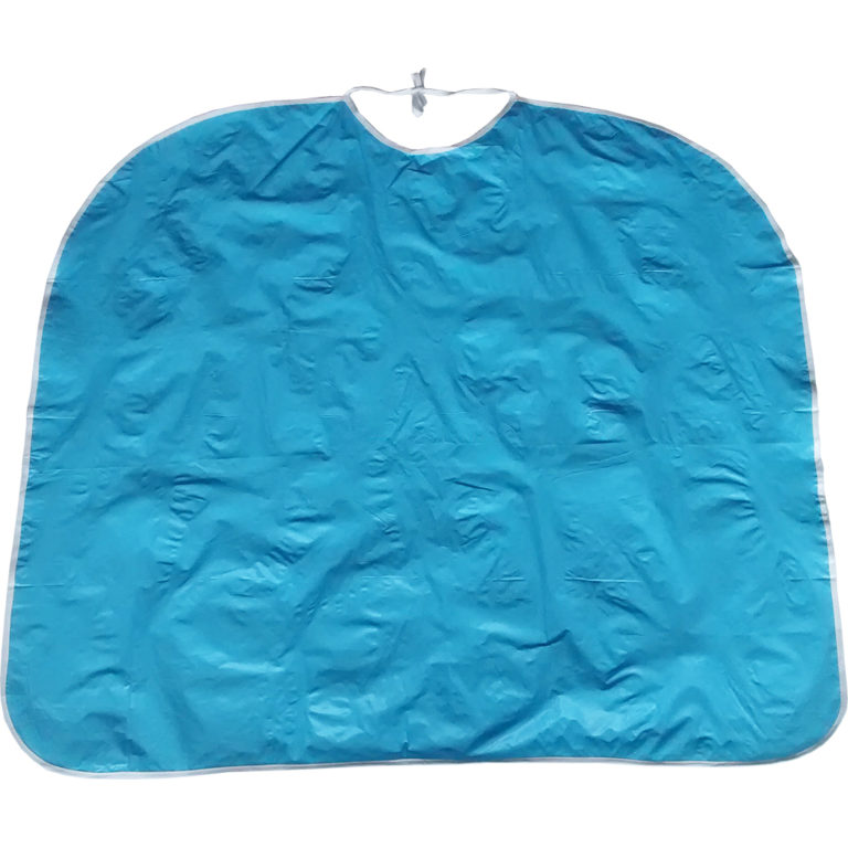 Large reusable adult vinyl bib (blue) - Adult Plastic Bibs