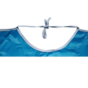 Large reusable adult vinyl bib (blue) - Adult Plastic Bibs