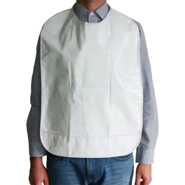 3x Adult bibs multi-pack (white) - Adult Plastic Bibs